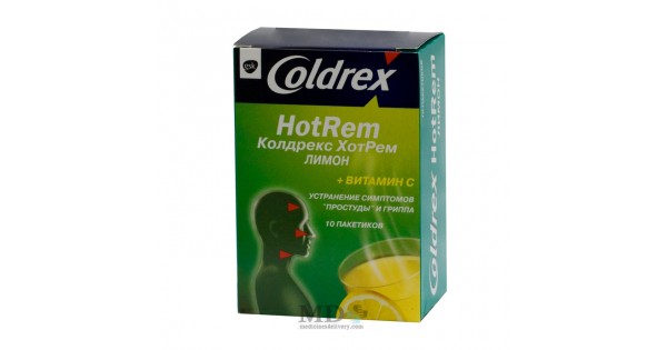 Coldrex HotRem Lime packs #10: Buy Online on MedicinesDelivery.com