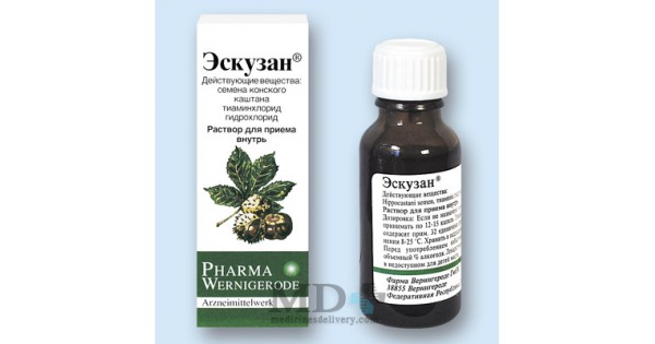 Aescusan solution 20ml: Buy Online on MedicinesDelivery.com